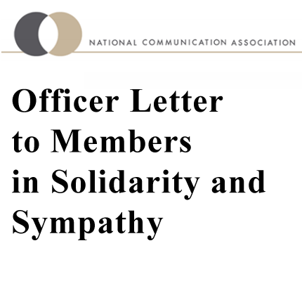 NCA Officer Letter to Members in Solidarity and Sympathy - National ...